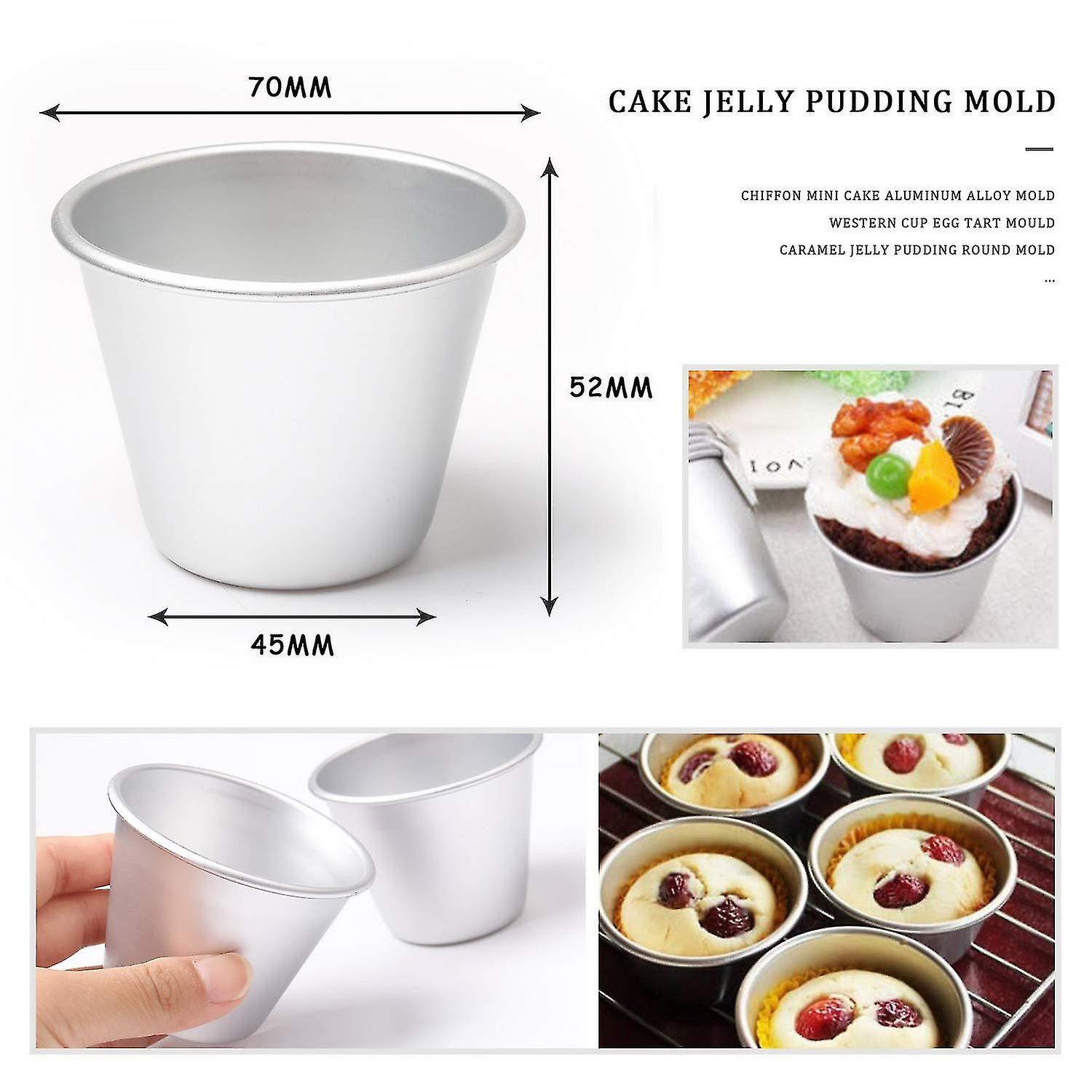 10 Pack Pudding Moulds, Mini Pudding Basins, Aluminum Baking Cups ...