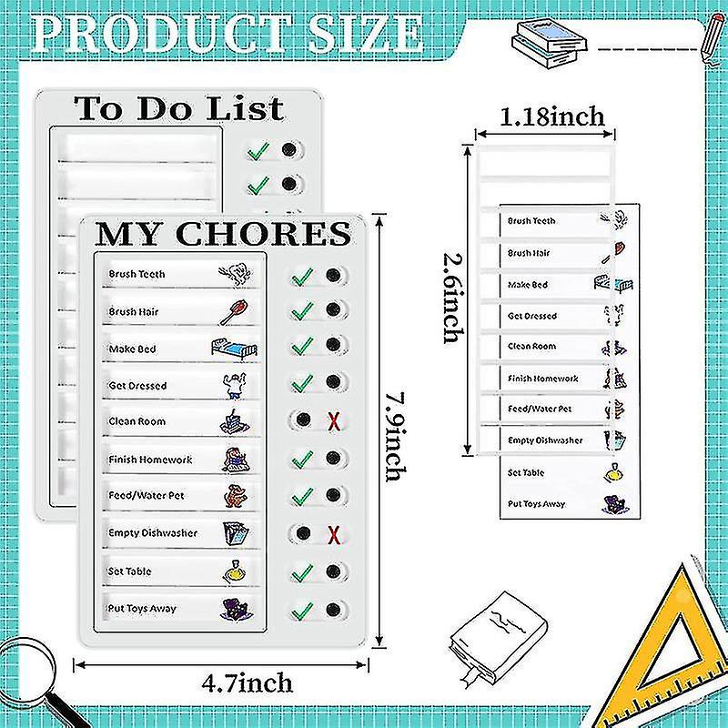 16 Piece Portable Checklist Board Checklist Chore Sheet Planner Daily ...