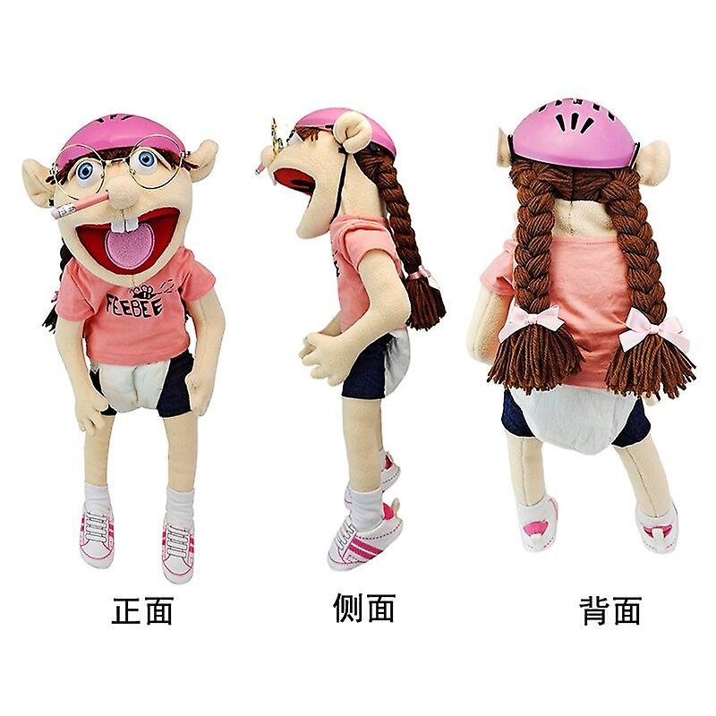 1/2pcs Large Jeffy Puppet Plush Hat Game Toy Cartoon Feebee Hand Puppet ...