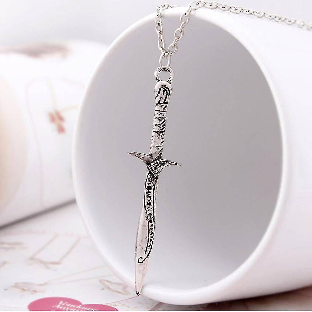 Antique Retro Stab Sword Sting Silver Sword Pendant Necklace For Hot ...