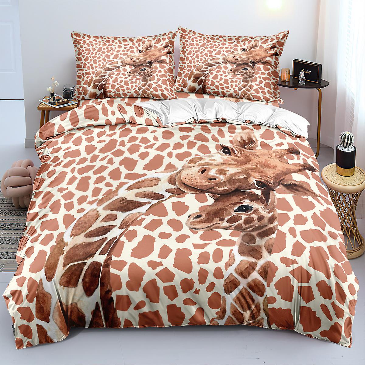 Sty-18 3D Printed Aniaml Giraffe Bedding Set Duvet Cover Quilt Cover ...