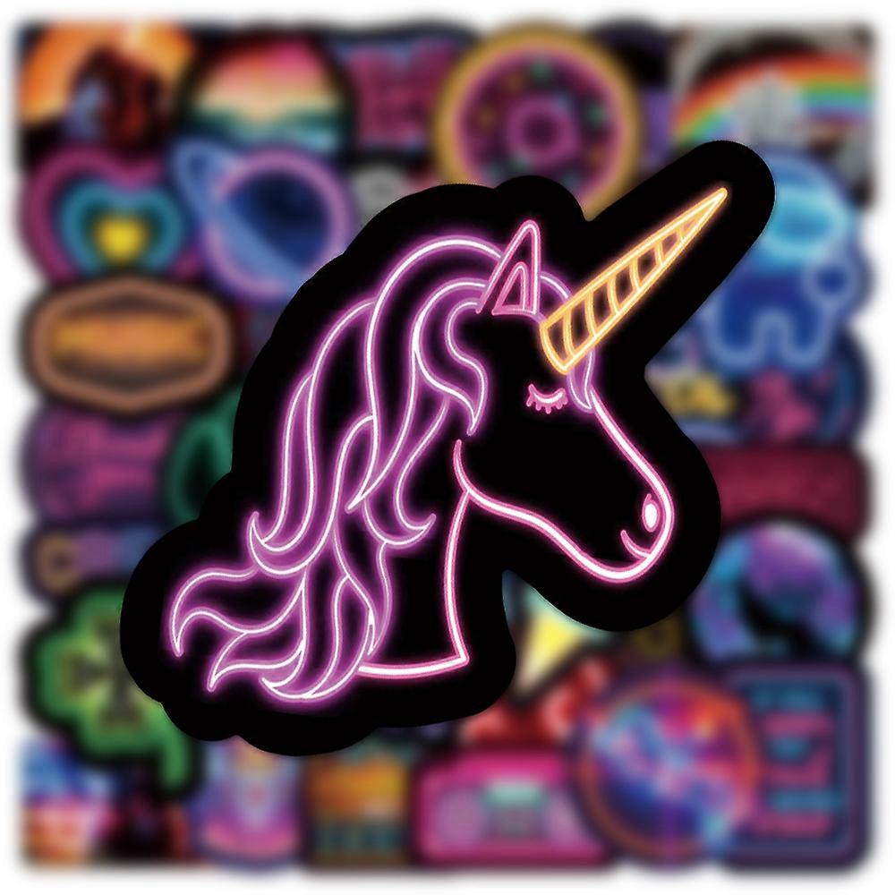 100 pieces cool neon stickers for kids teenagers adults, stylish ...