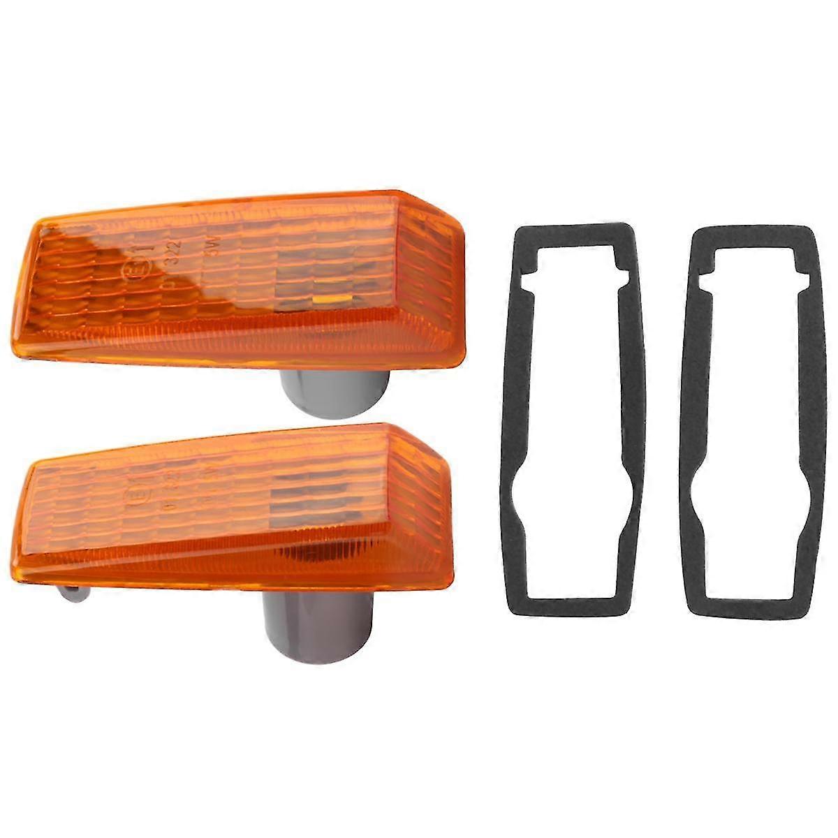 2Pcs Car Turn Signal Light Indicator Repeater Lamp Cover Yellow for ...