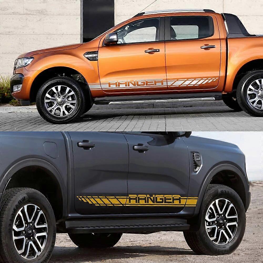 Car Stickers Pickup Door Side Stripes Decals For Ford Ranger Raptor XLT ...