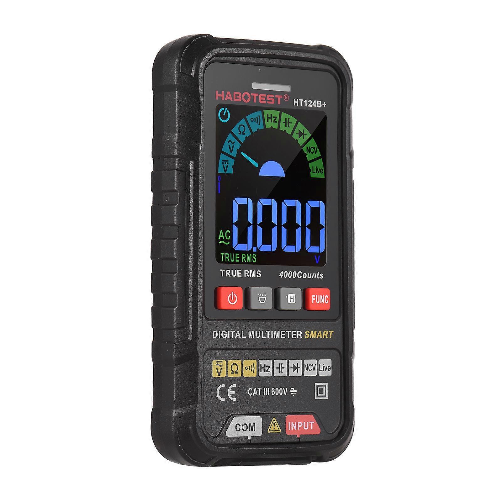 HABOTEST HT124B+ Multimeter 4000 Counts True RMS Smart Digital ...