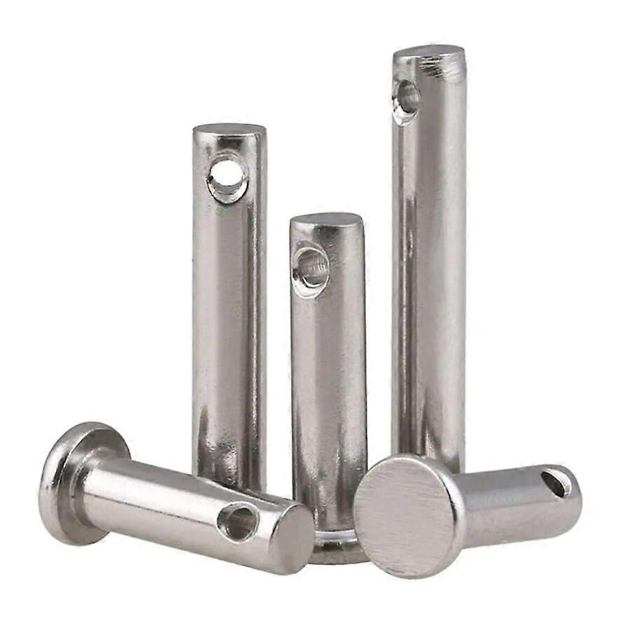 M3 M4 M5 M6 M8 304 Stainless Steel with Hole Pin Shaft Cotter Pin Set Flat Head Cylindrical Pin ...