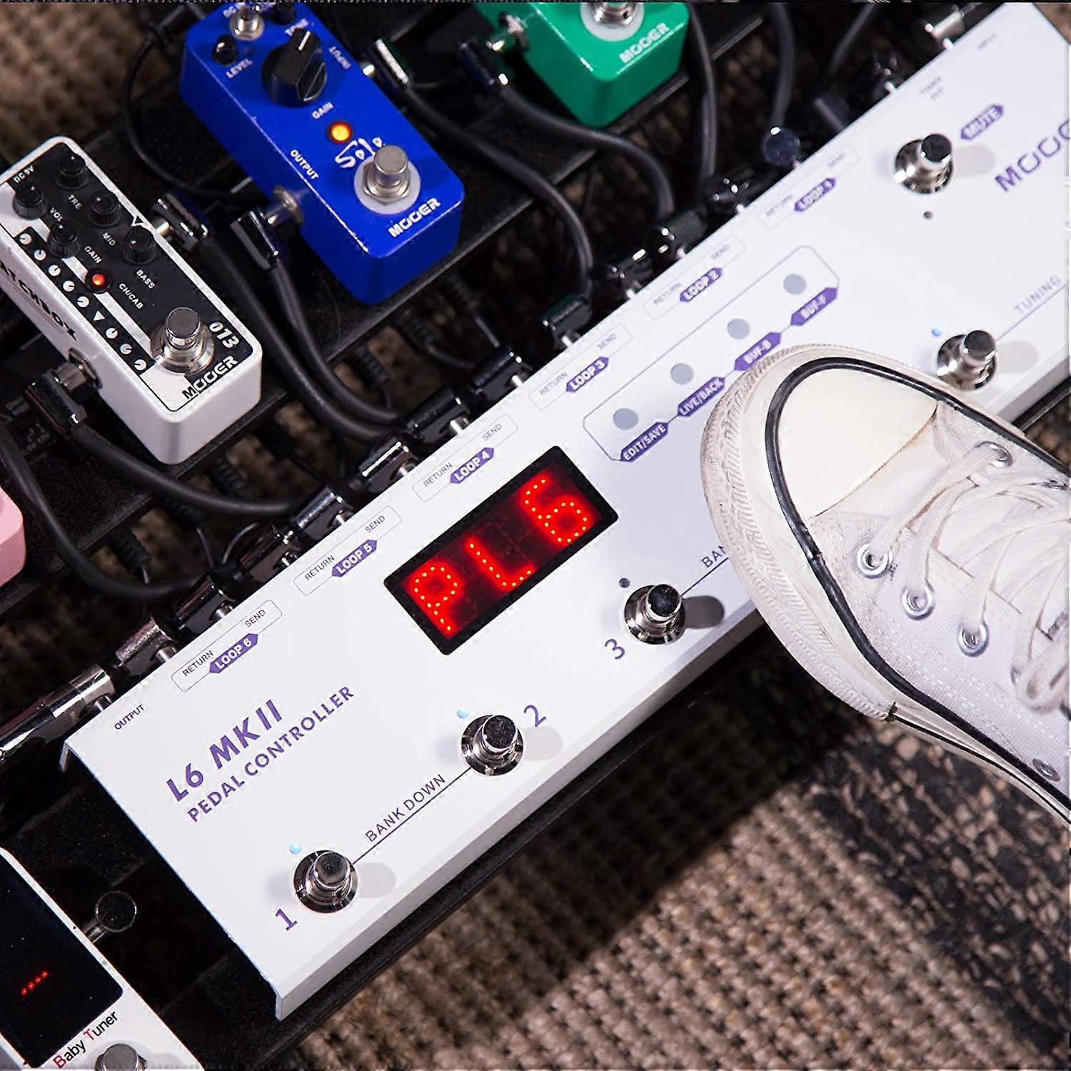 MOOER Pedal Controller L6 MKII Programmable Loop Switcher with 6 loops ...