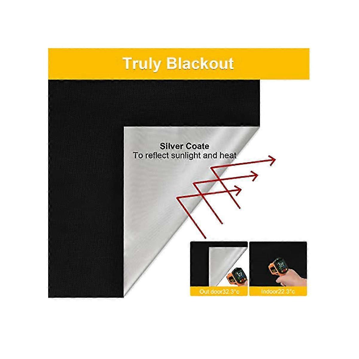 Portable Blackout Blinds,145 X 200cm Blackout Material , Temporary ...