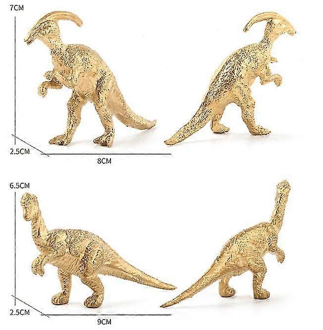 Gold Edition Dinosaur Model Set Birthday Party Dinosaur Decoration Hand ...