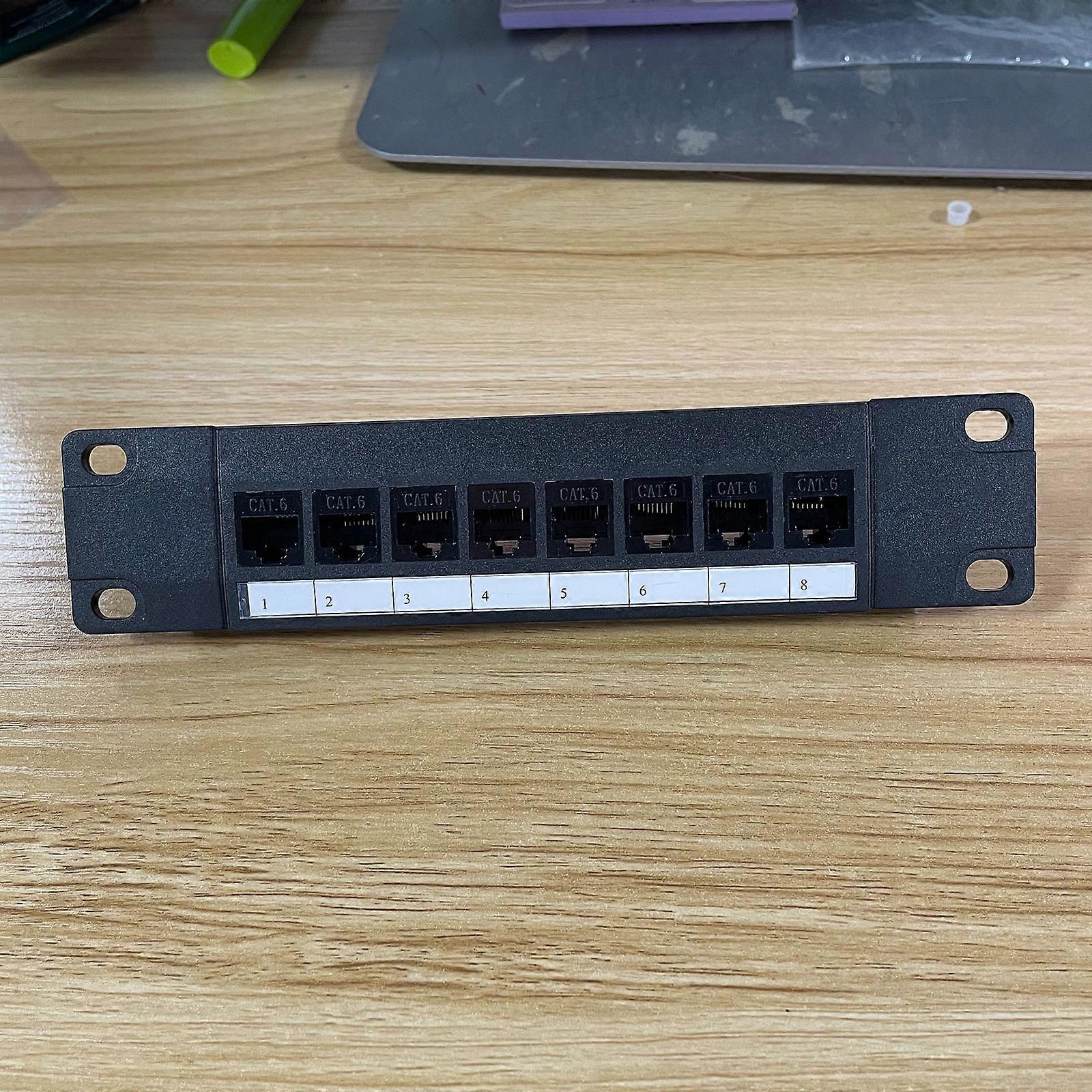 Patch Panel 8 Port Cat6 with Inline Keystone 10G Pass-Thru Coupler ...