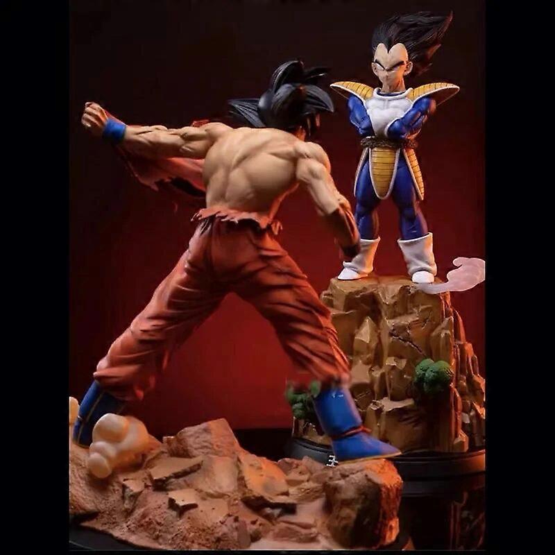 39cm Goku Dragon Ball Figure GK Tearing Clothes Son Goku Prince Vegeta ...