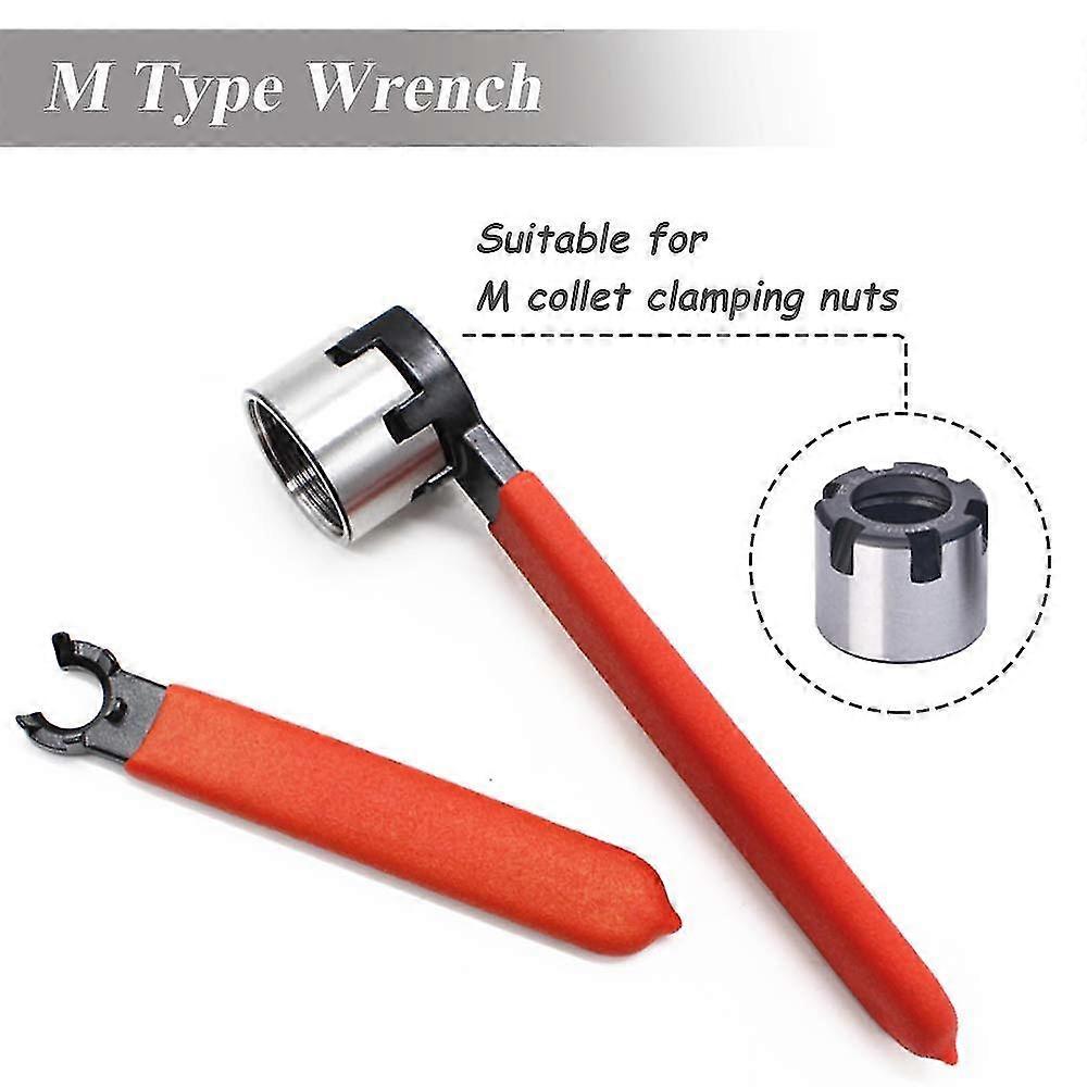 2 Pieces Collet Chuck Wrench Spanner, Er16 Er20 M Type Collet Chuck ...