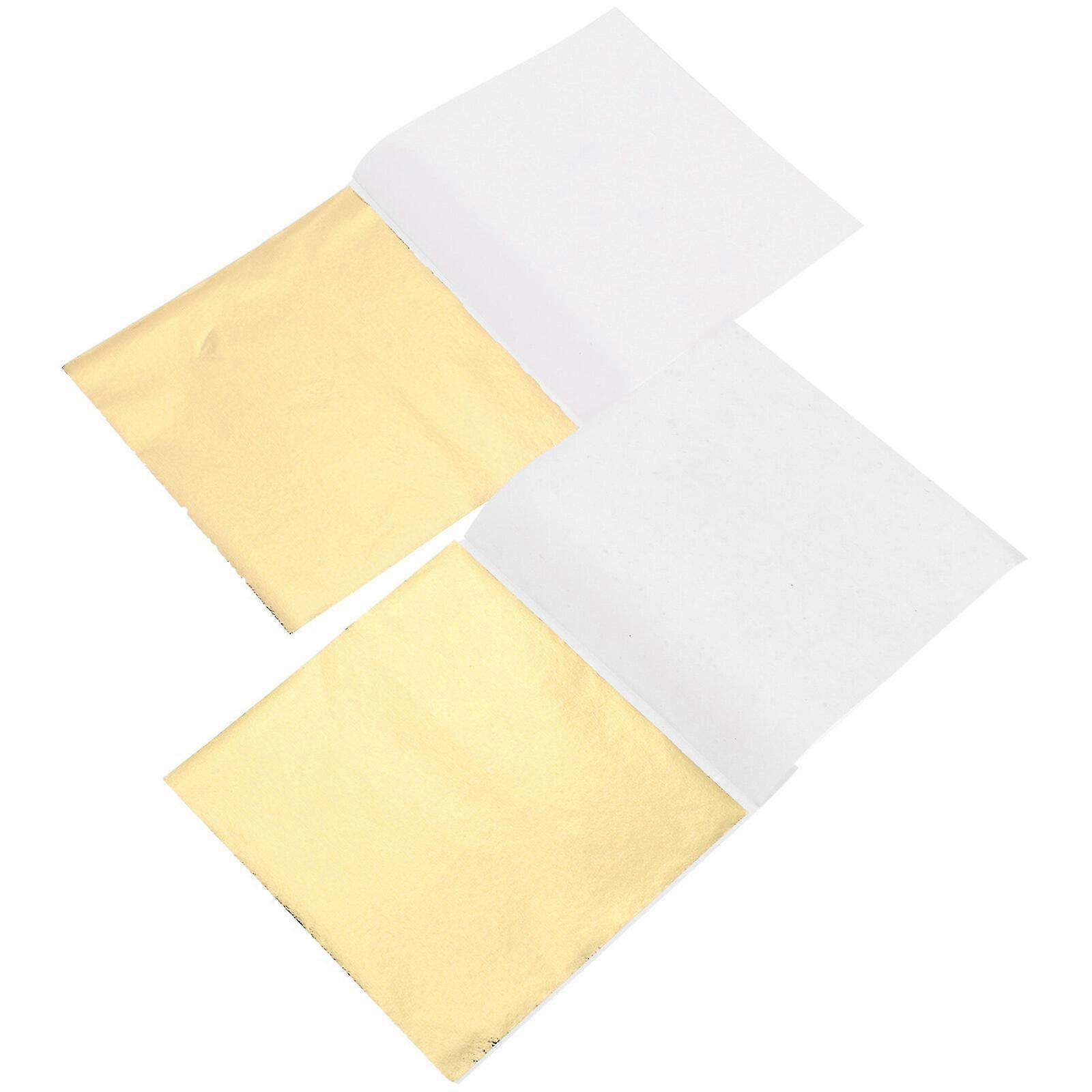 200 Sheets Gold Foil Sheets Decorative Imitation Gold Foil Sheets Arts ...