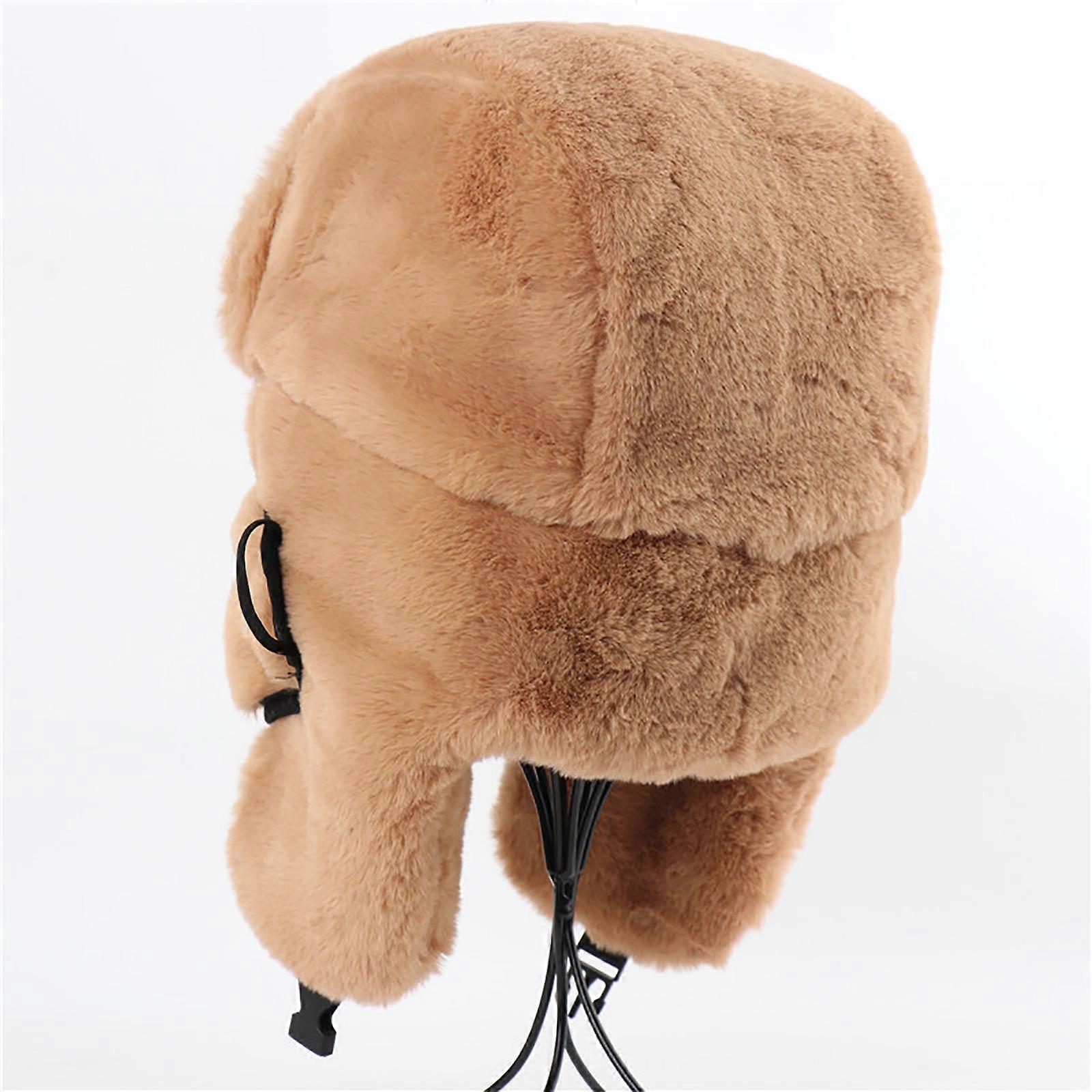 Russian Ushanka Hat with Soviet Red Star Badge, Military Style, Warm ...