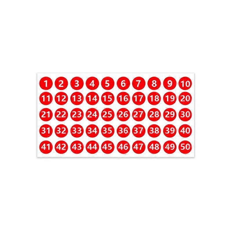 1 to 50 Number Stickers, 10 Sheets Black Vinyl Consecutive Number ...