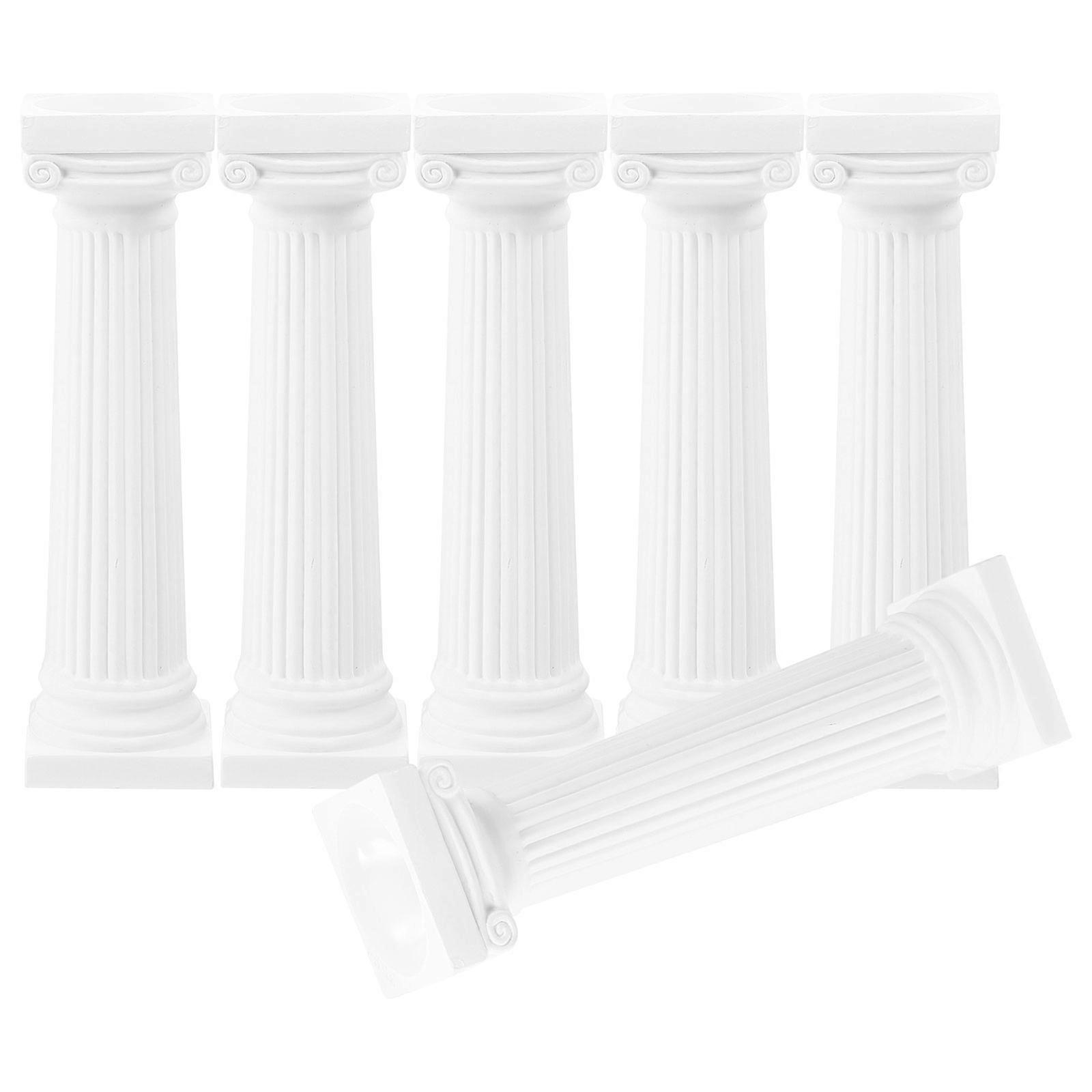 6Pcs Roman Column Statue Column Statue Roman Pillar Decoration Photo ...
