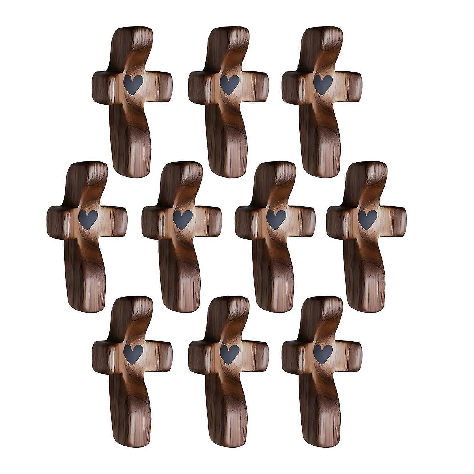 Pocket Holding-Cross Fidgets Toy Wooden Crosses Fingertip Stress Relief ...
