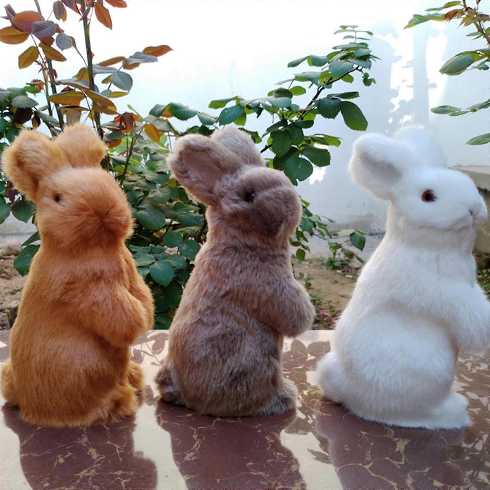 Standing White Rabbit Plush Toy, Perfect for Living Room Decoration ...