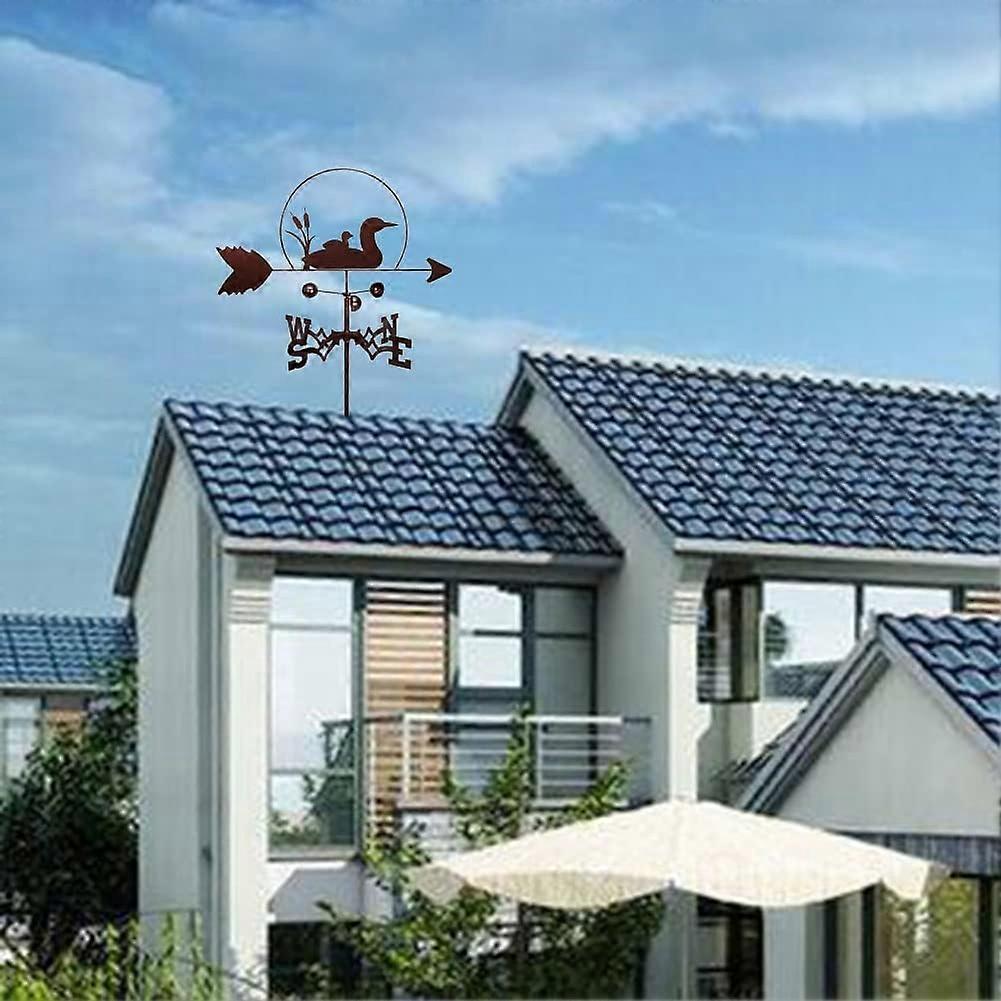 Duck Weathervane Kit - Metal Garden Wind Direction Indicator with ...