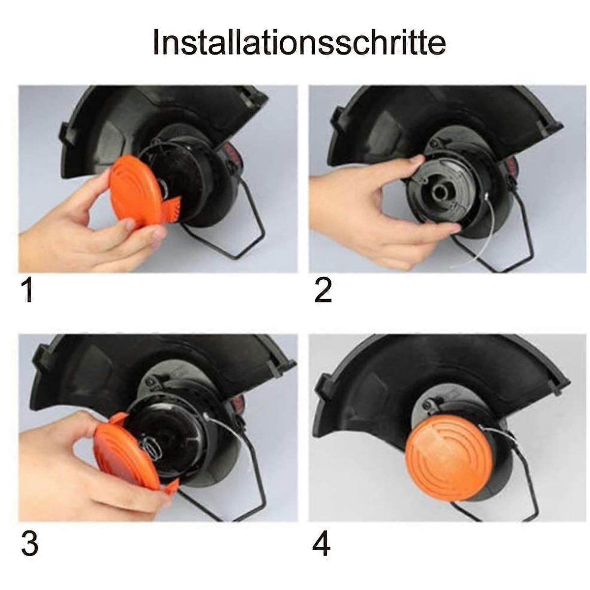 Replacement Trimmer Spool Cap Covers Compatible for Black + Decker ...