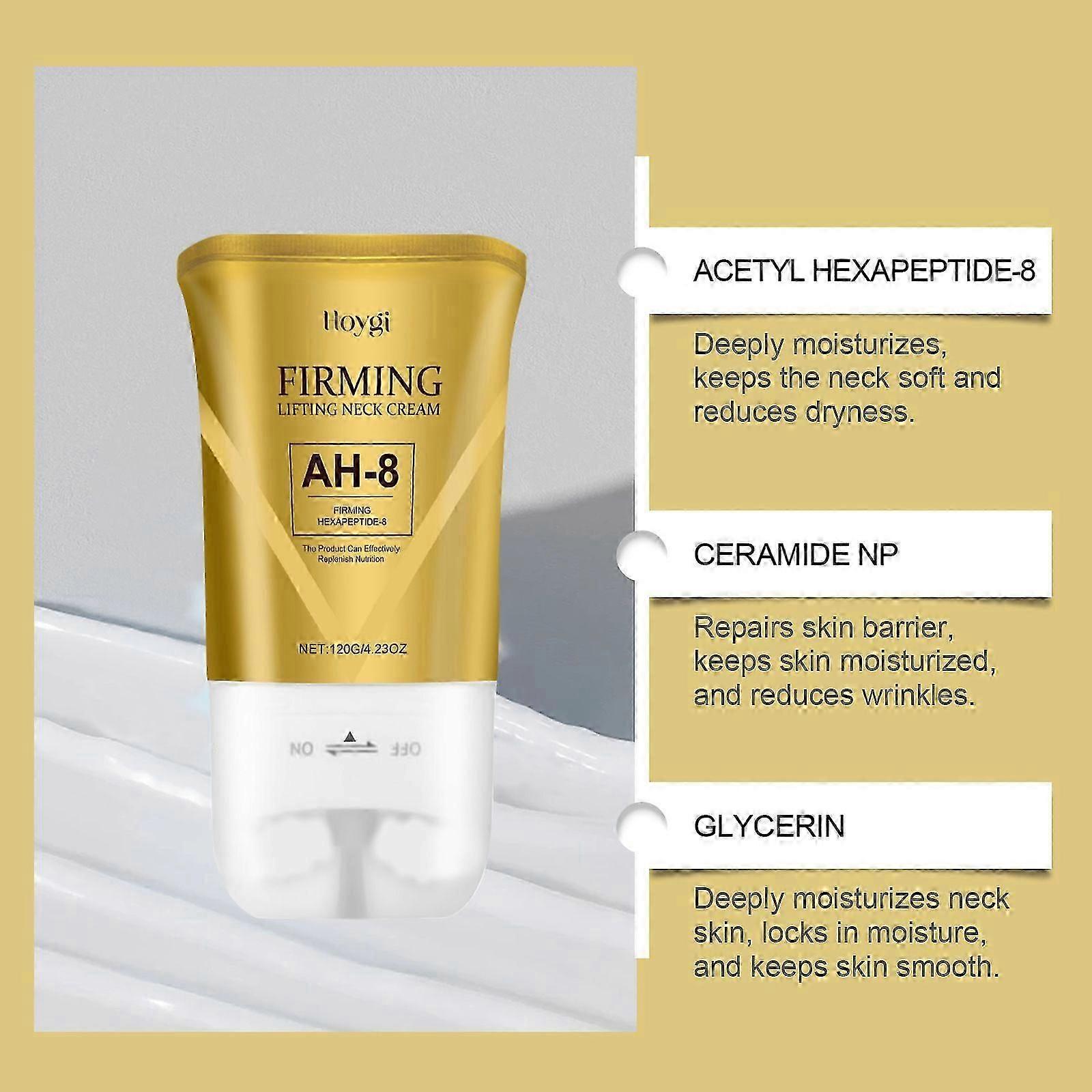AH-8 Firming Neck Cream for Crepey Skin Care, Contains Hexapeptide ...