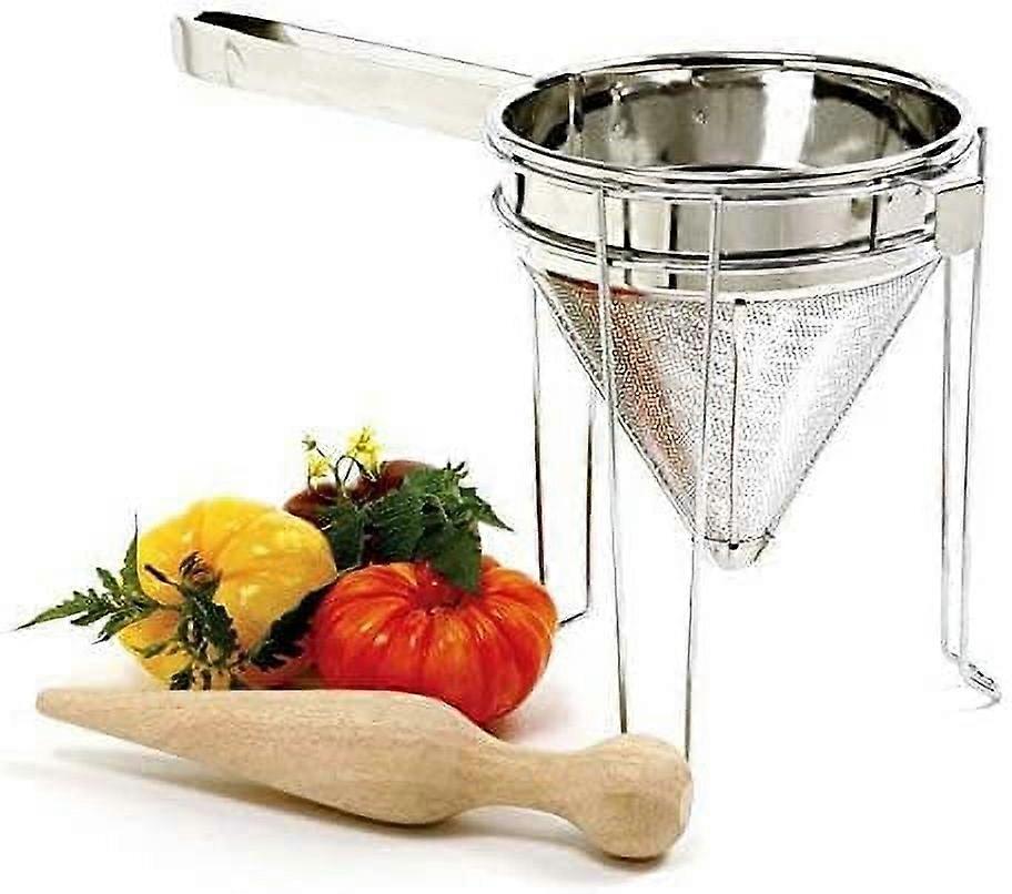Norpro Stainless Steel 642 Chinois with Stand and Pestle Set, 9" x 7" x ...