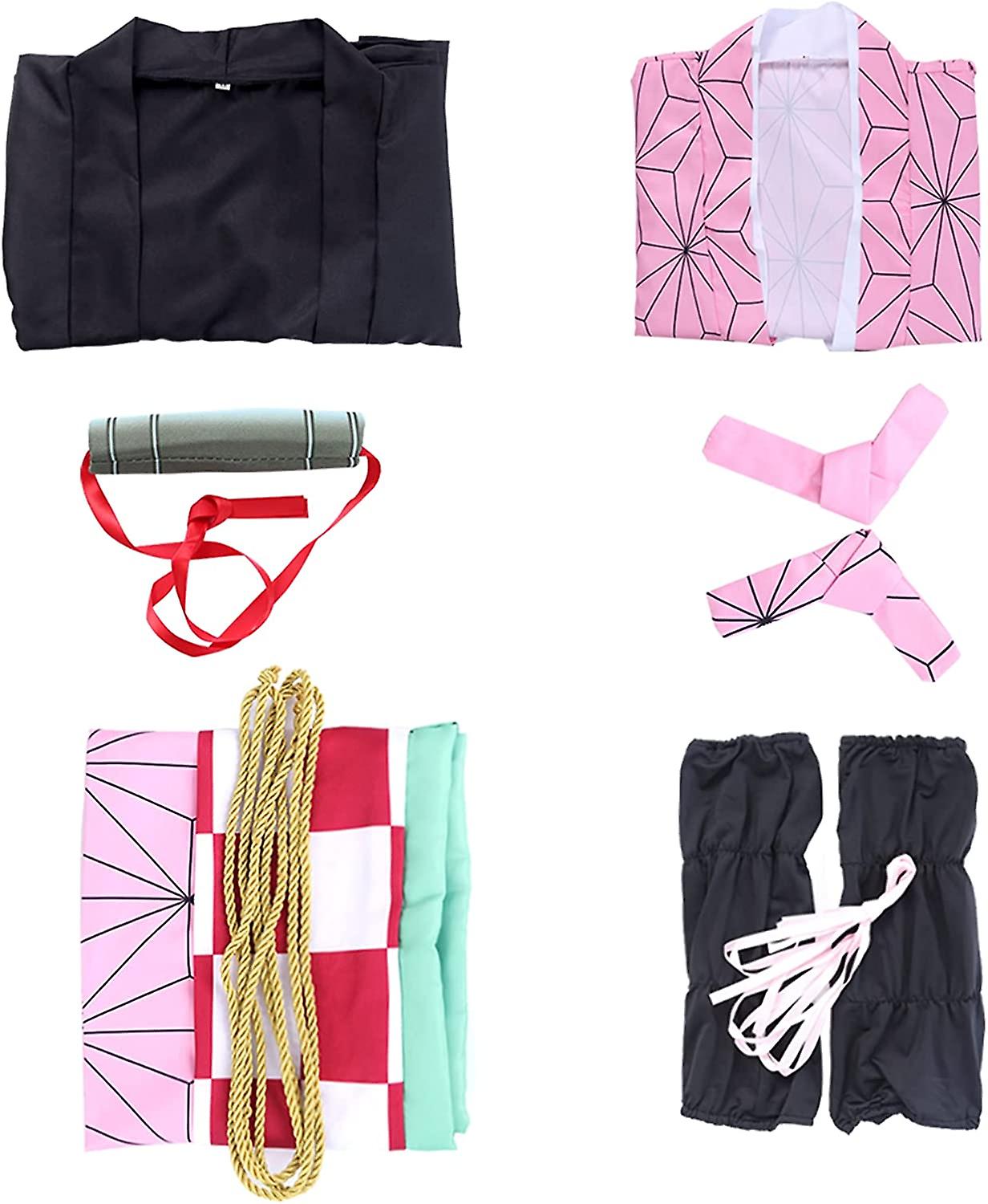 Nezuko Cosplay Costume Demon Slayer Nezuko Kimono Kids Outfit Jacket ...