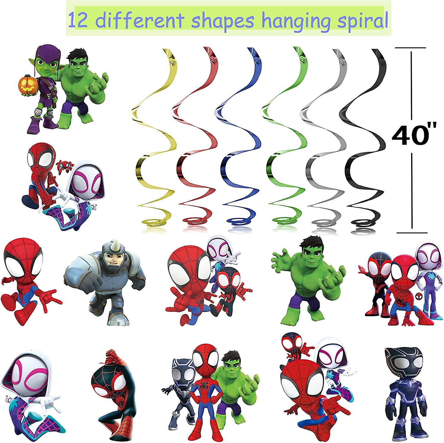 Heytea Spidey and his amazing friends birthday decorations cartoon ...