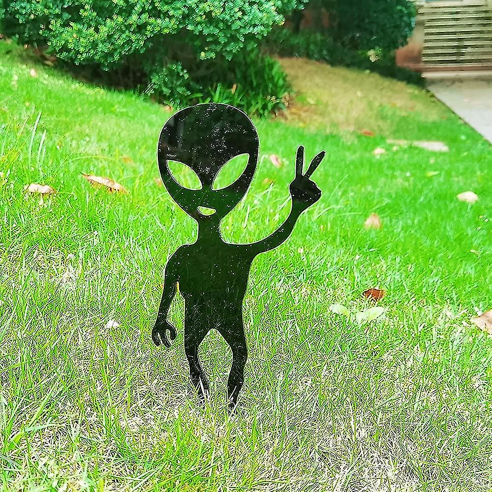 Garden Decoration, Alien Silhouette Garden Decoration Outdoor Lawn ...