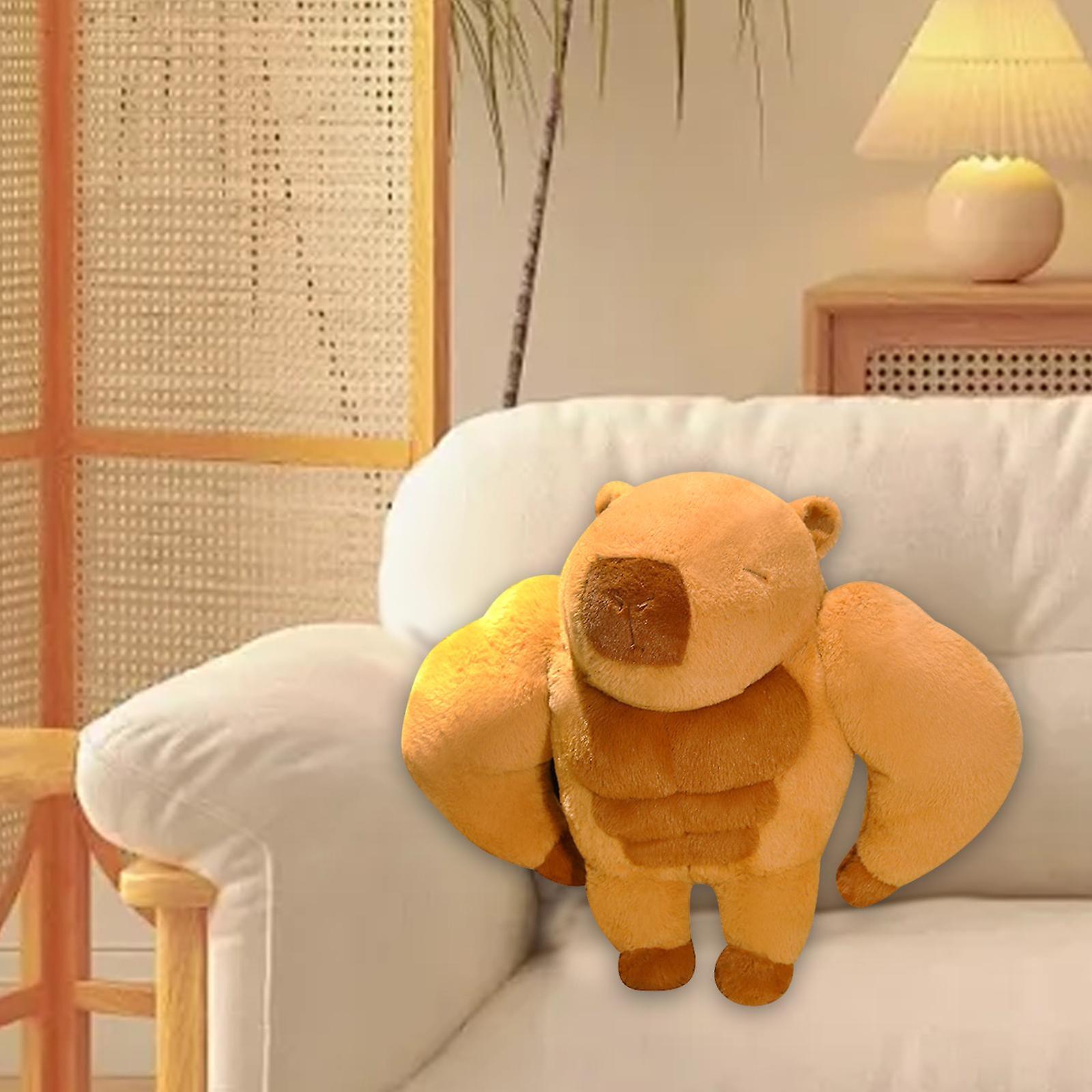 Muscle Capybara Plush Toy Capybara Doll Sofa Cartoon Stuffed Capybara ...