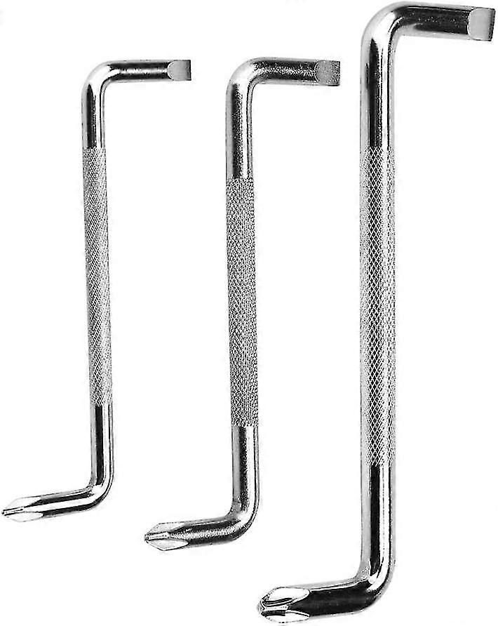 3 Pcs Screwdriver Set, Chrome Vanadium Steel Double Head Z Shape Right ...