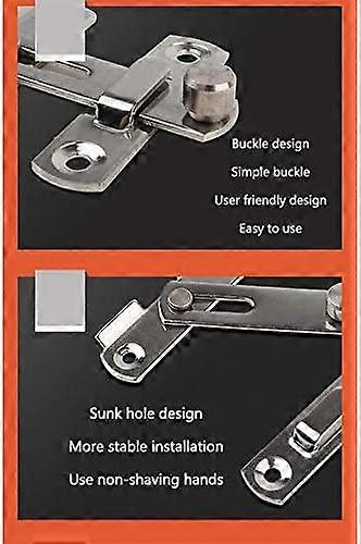 2 Inches Gate Latch, Portable Door Lock Gate Latch for Outdoor Fence ...