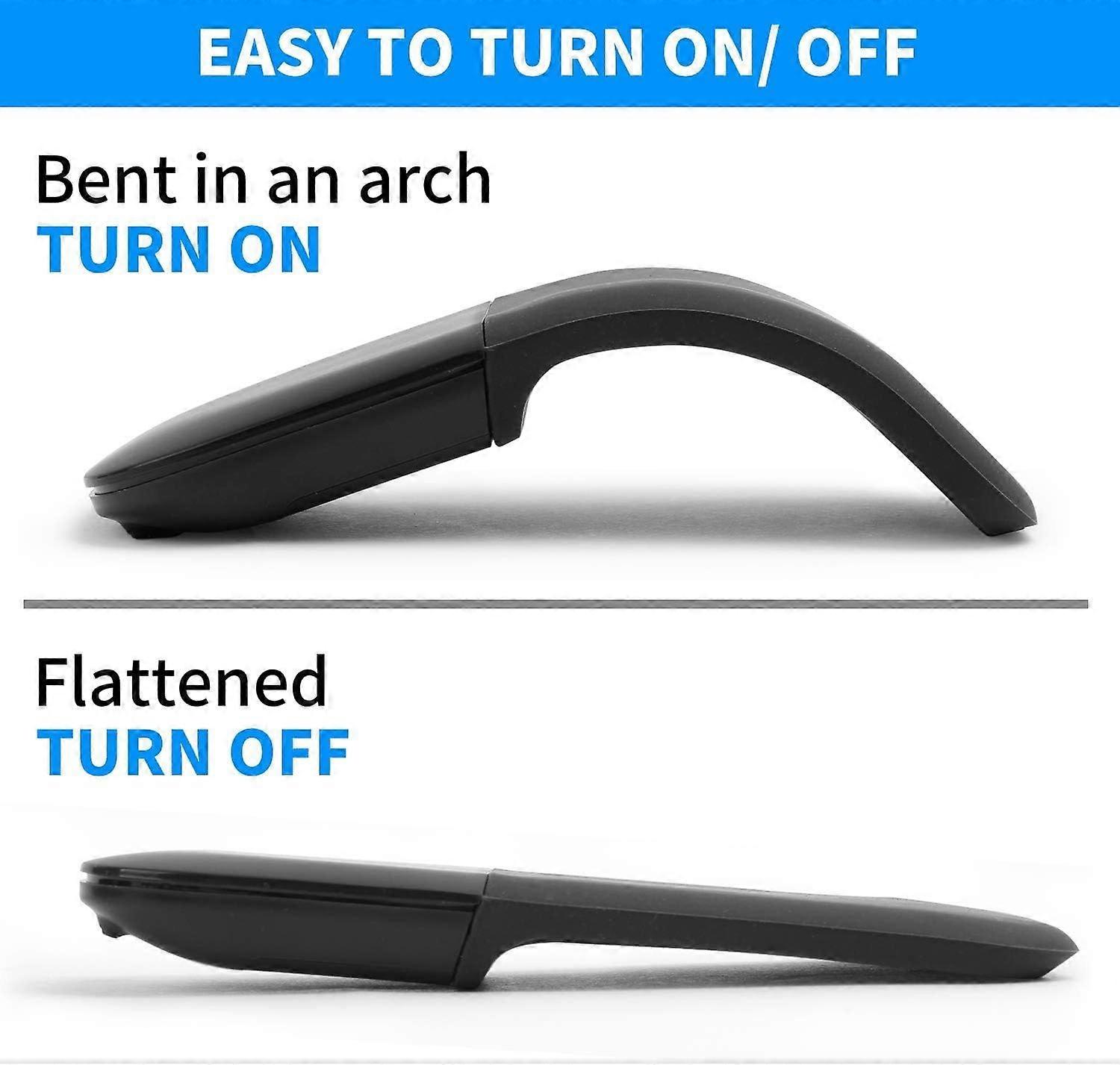 Bluetooth Arc Touch Mouse,Wireless Foldable Mouse Without Receiver,for ...