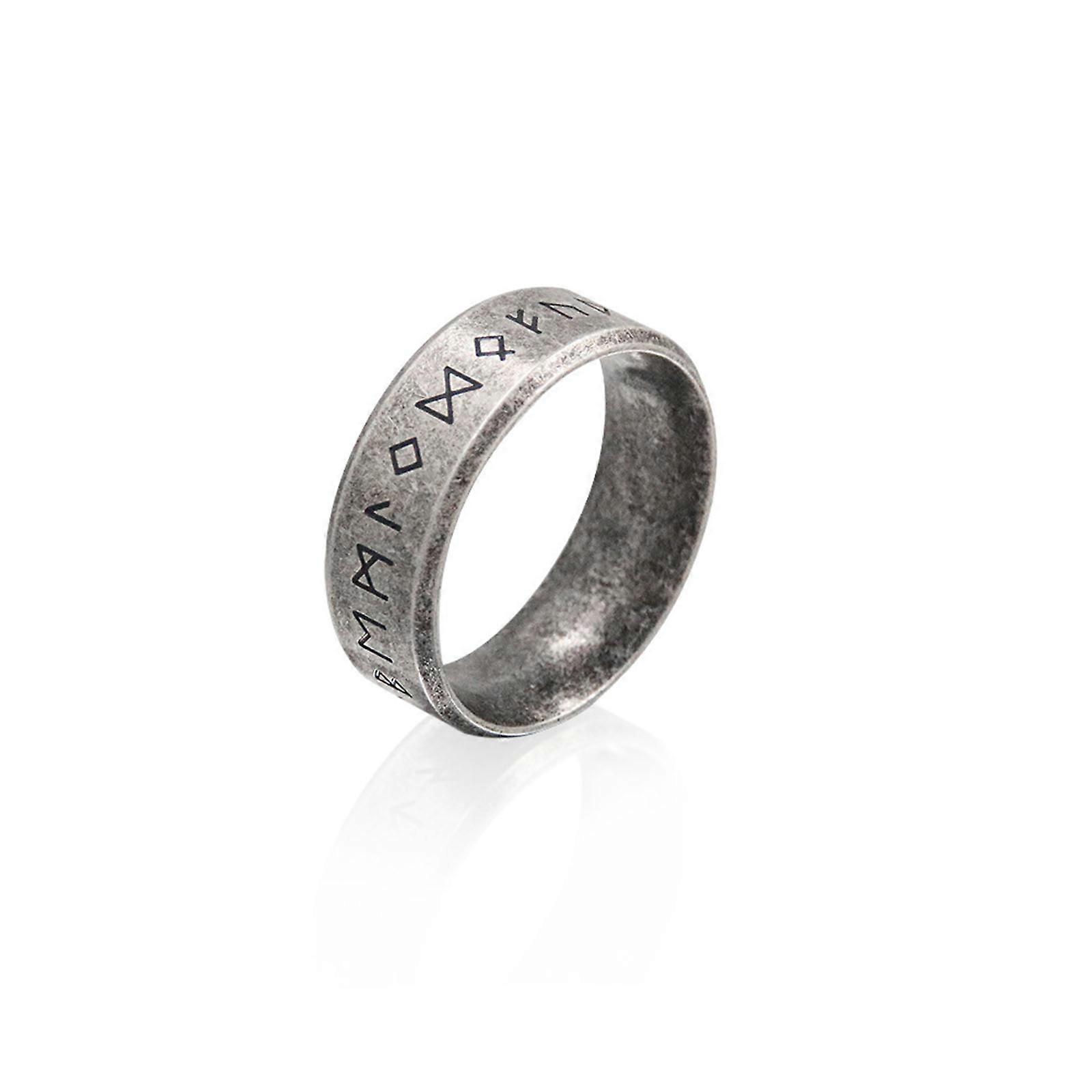 Personalized Viking Runes Rings Stainless Steel Band for Men Thumb Ring ...