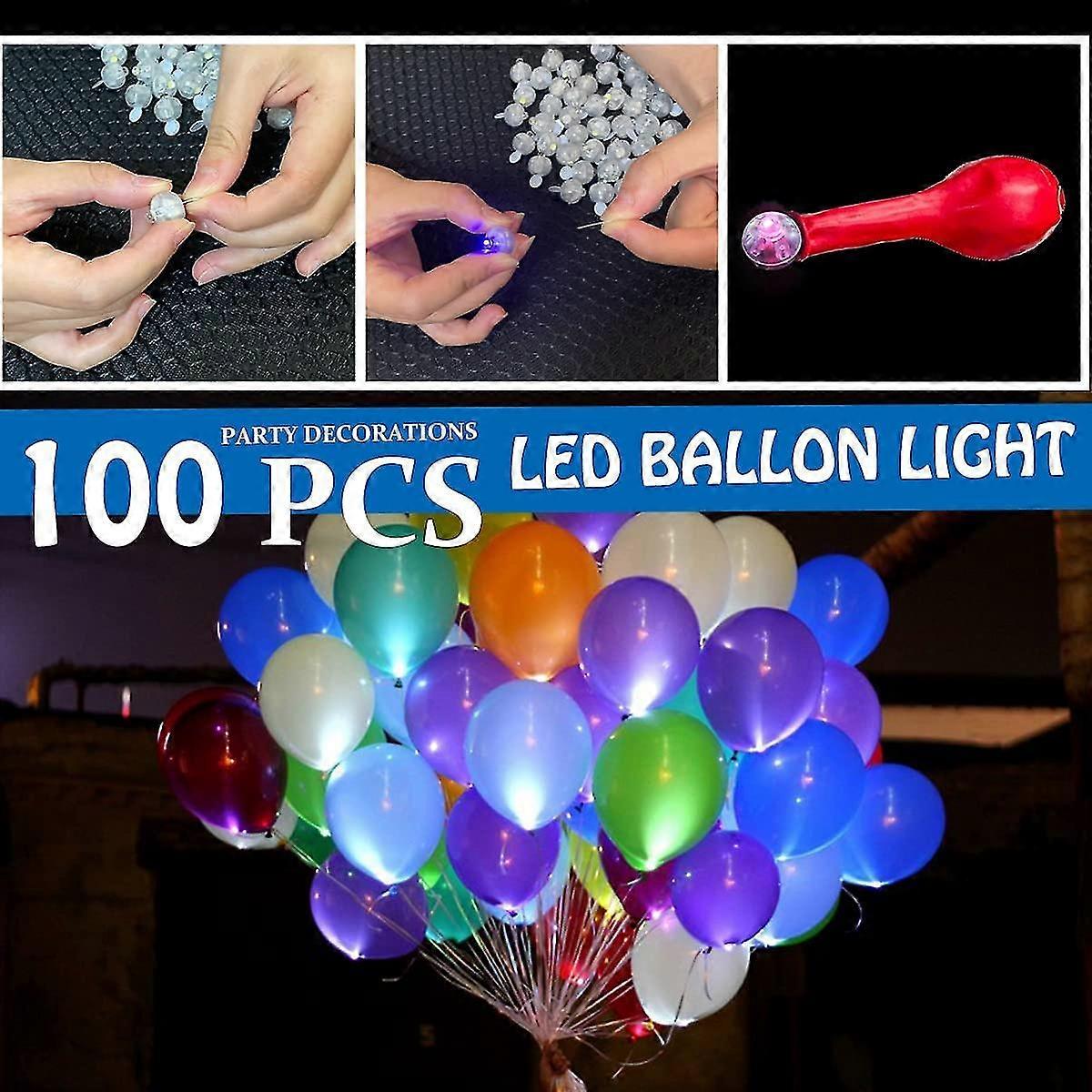 100pcs balloon light multicolor tiny led lights waterproof mini round ...