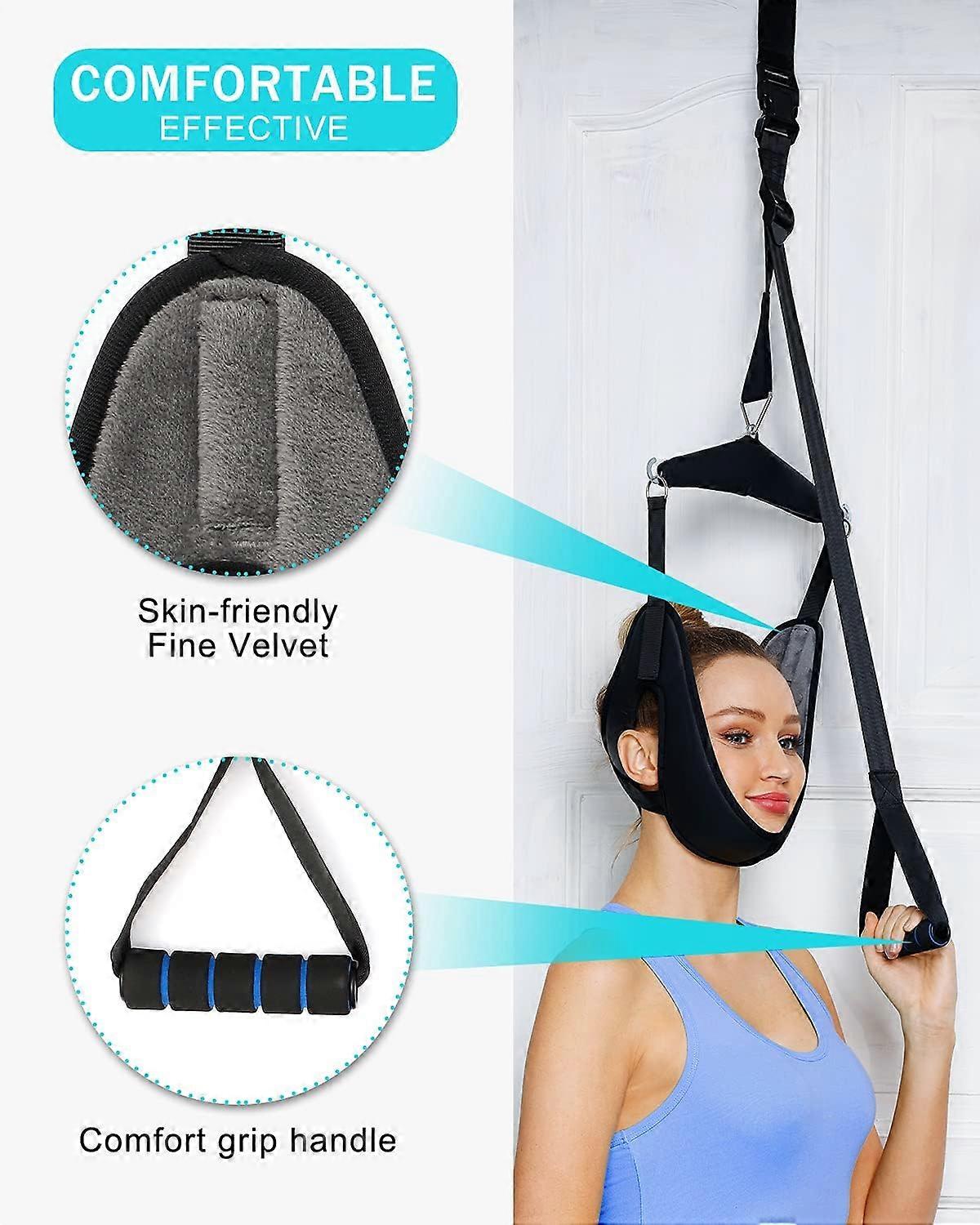 Cervical Neck Traction Device Over Door for Home Use, Portable Neck ...