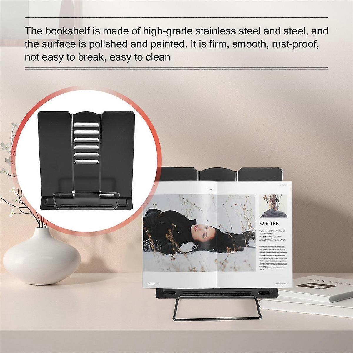 Desk Book Stand Metal Reading Rest Book Holder Angle Adjustable Stand ...