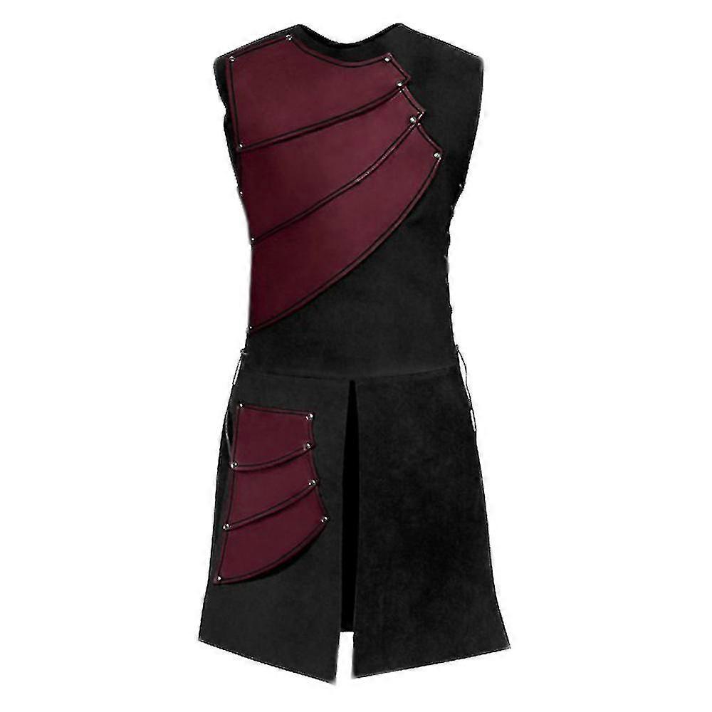 Adult Men Medieval Leather Vest Armor Larp Knight Warrior Costume Roman ...