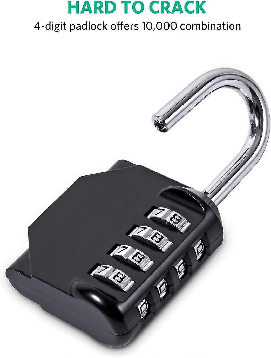 Padlock, Code Padlock, Gym Padlock, 4 Digit Outdoor Waterproof ...