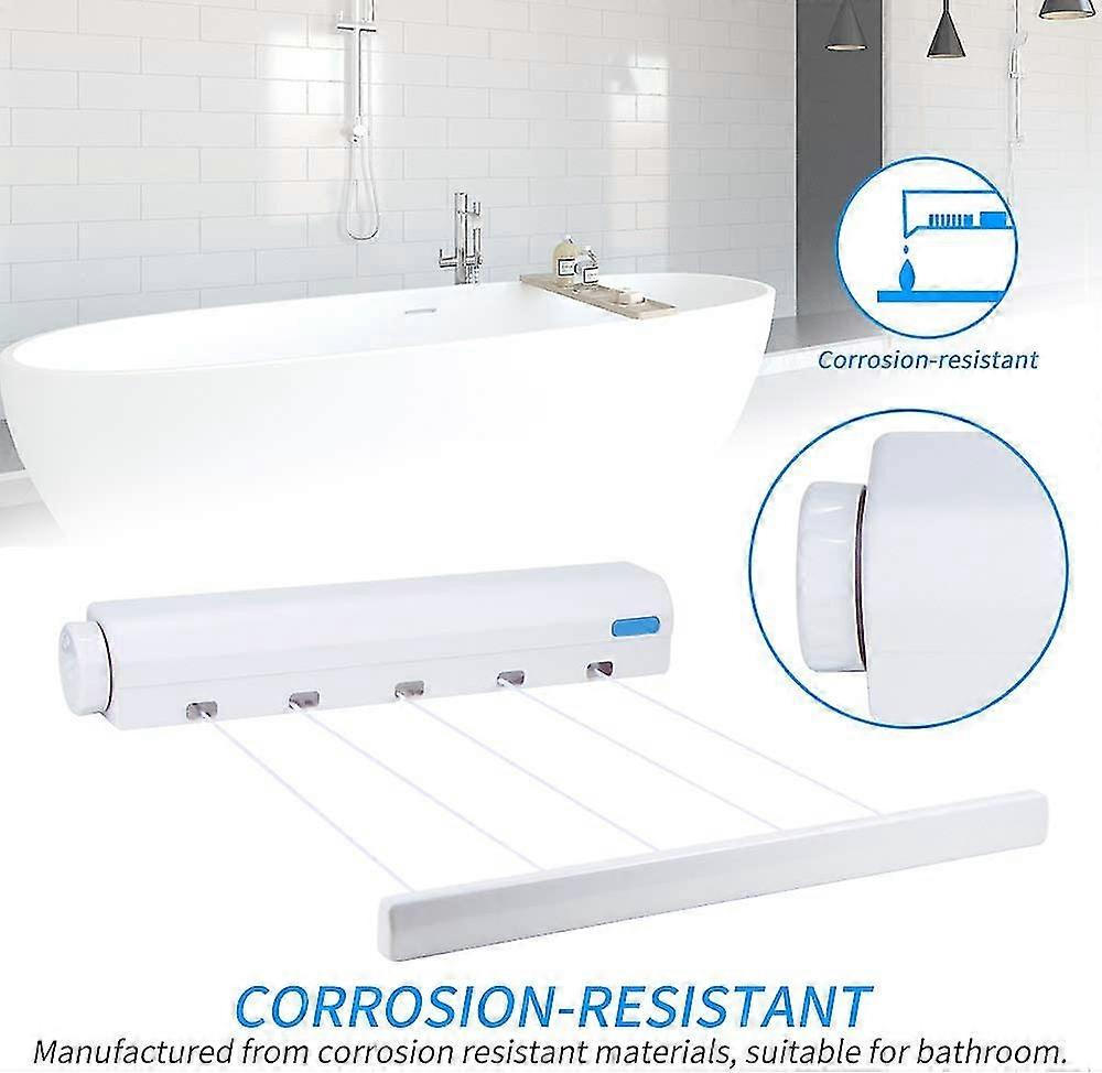 4 Thread / 5 Thread Indoor Automatic Retractable Clothesline Hanging ...