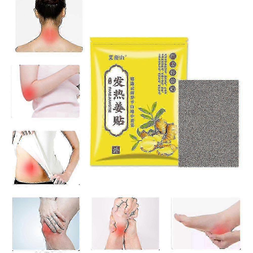 100pcs Ginger Warm Patches Ginger Warm Pads Pain Relief Patch For Care ...