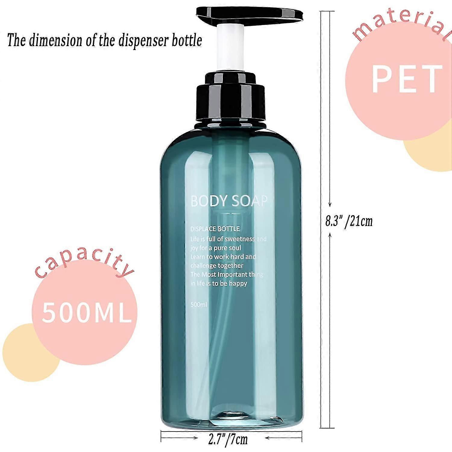 Shampoo und Conditioner Spender Flaschen-3pcs 16.9oz / 500ml Kunststoff Leere nachfüllbare Pumpe ...