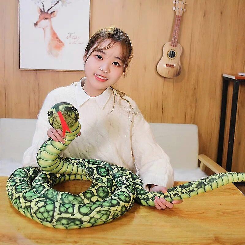 110/160CM Simulated Python Snake Plush Toy Giant Boa Cobra Long Stuffed ...