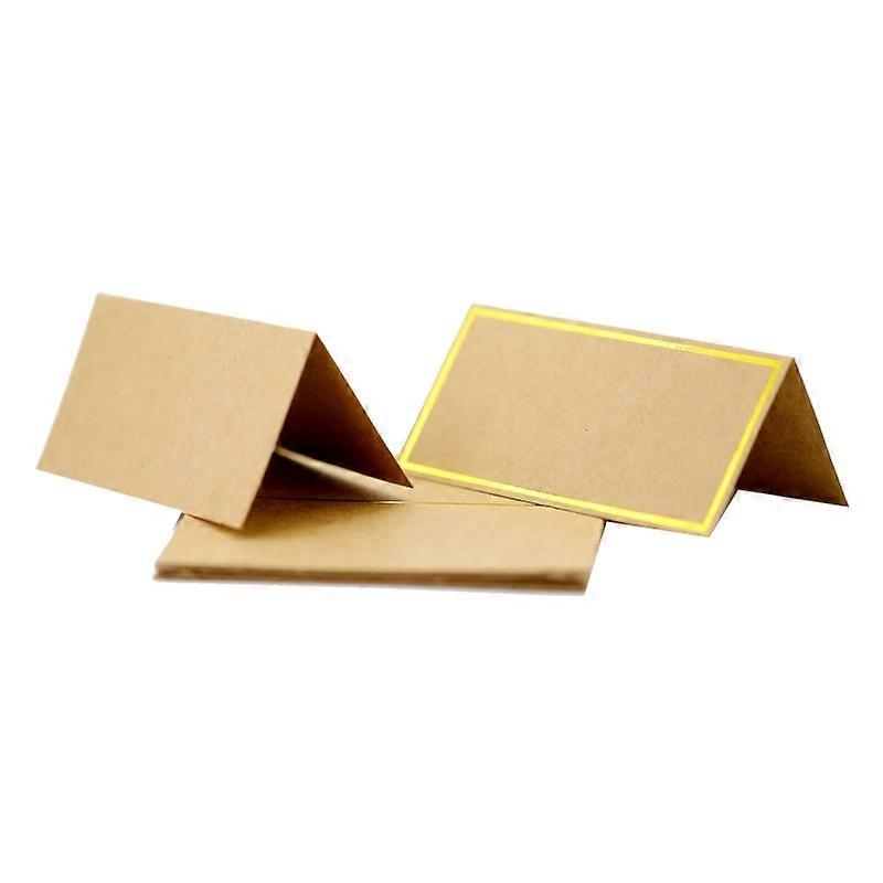 50Pcs Place Cards Small Tent Cards with Gold Foil Border Table Name ...