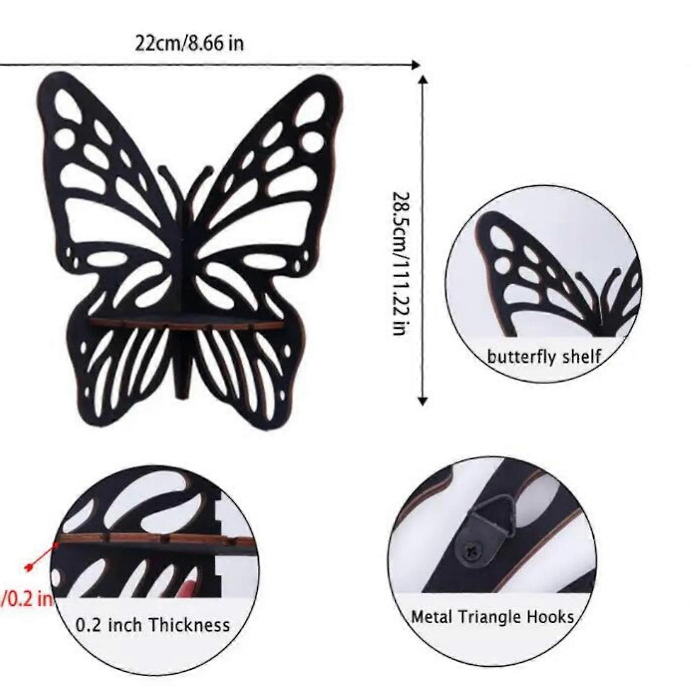 Butterfly Corner Shelf, Floating Corner Shelves for Wall Decor Storage ...