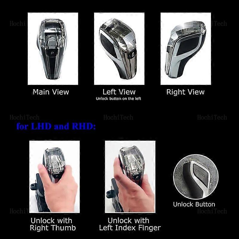 Crystal LED Gear Shift Knob Shift Head Crystal Gear Lever Head New Auto ...