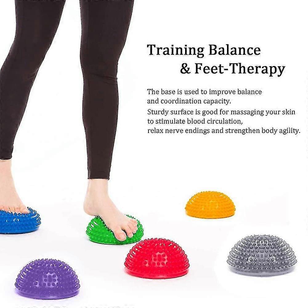 Foot Massage Half Ball Balance Exercise Pods Spiky For Deep Tissue ...