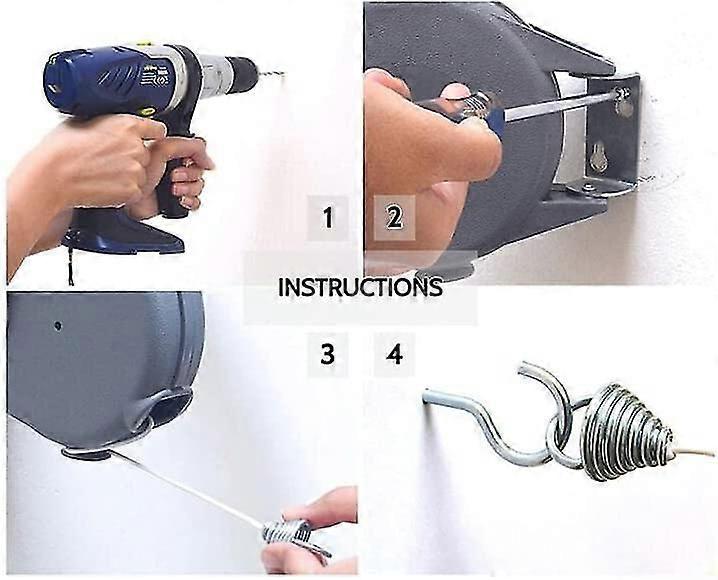 15M Extendable Clothesline, Wall Mounted Expandable Clothesline for ...