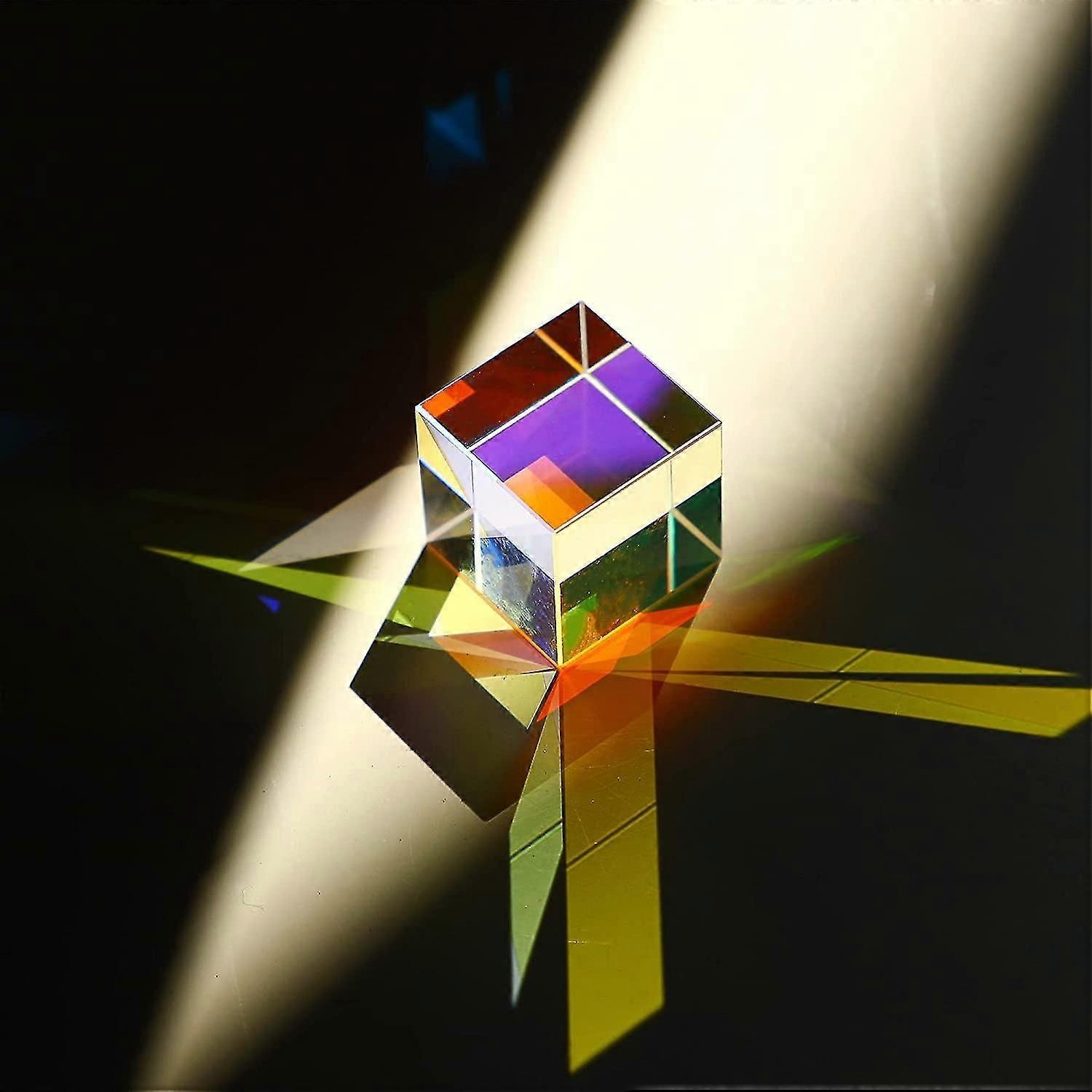 Magic Prism Cube, Mini K9 Crystal Glass Prism Cube, Rainbow Prism Cubes ...