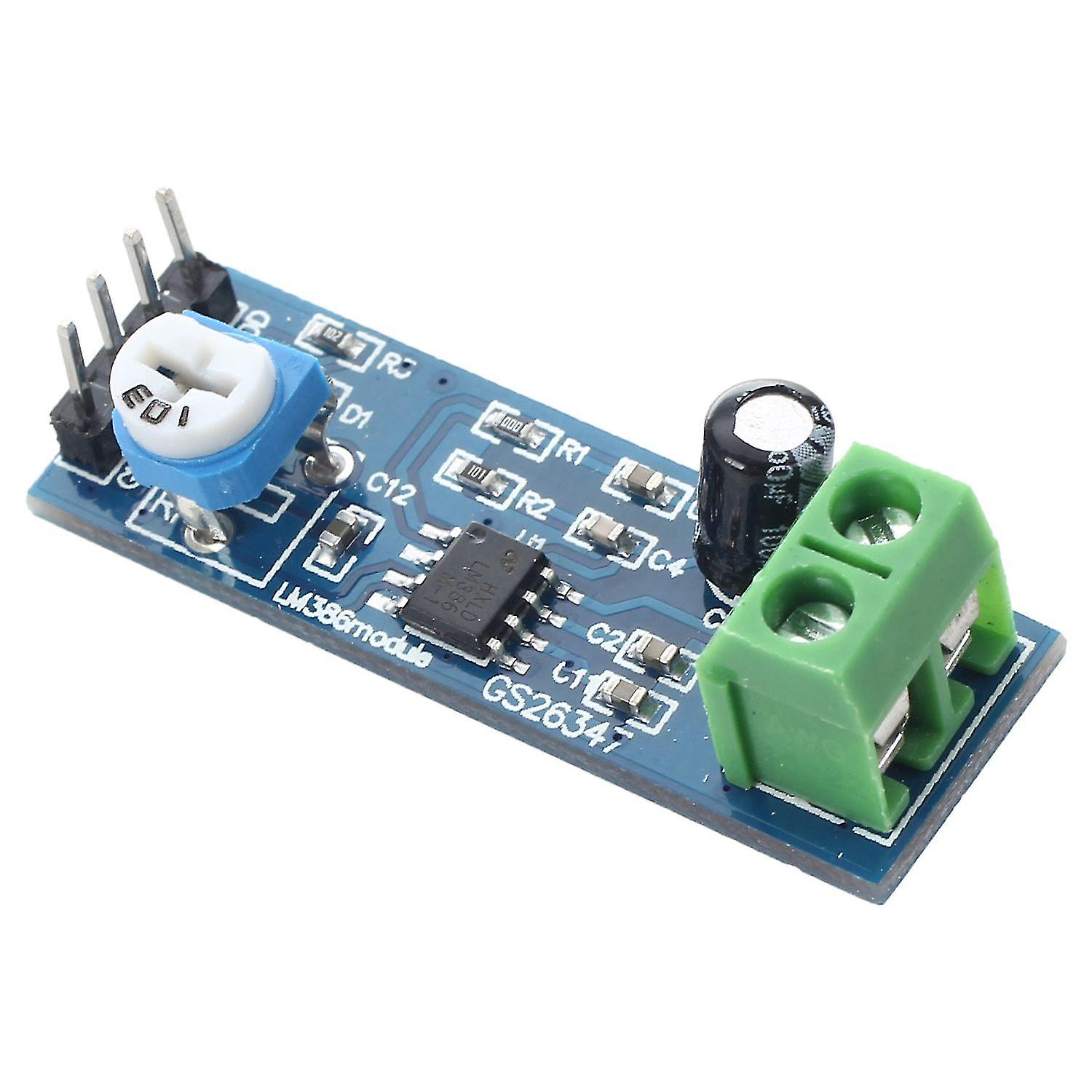 Lm386 Audio Amplifier Module 200 5-12v 10k Adjustable Resistance ...